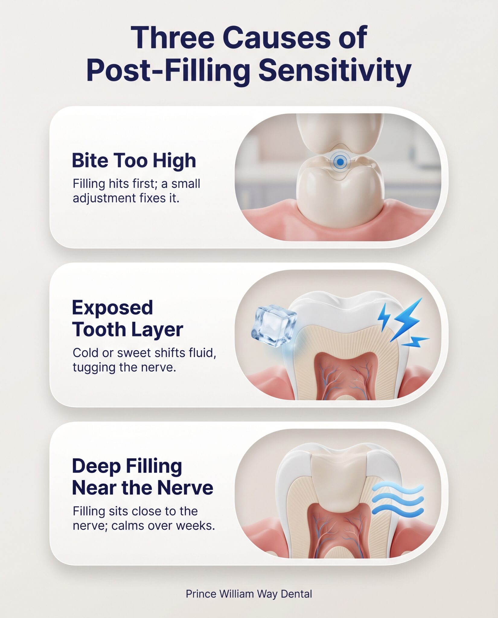 Sensitivity After a Filling: What's Normal | Prince William Way Dental